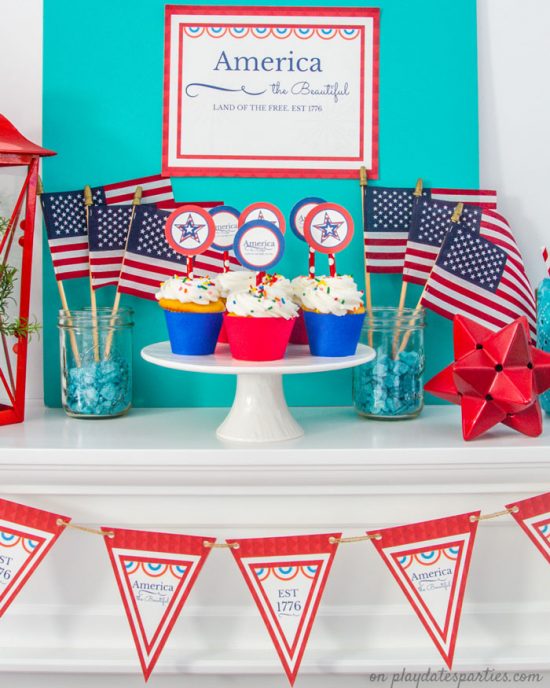 America the Beautiful Independence Day Printables