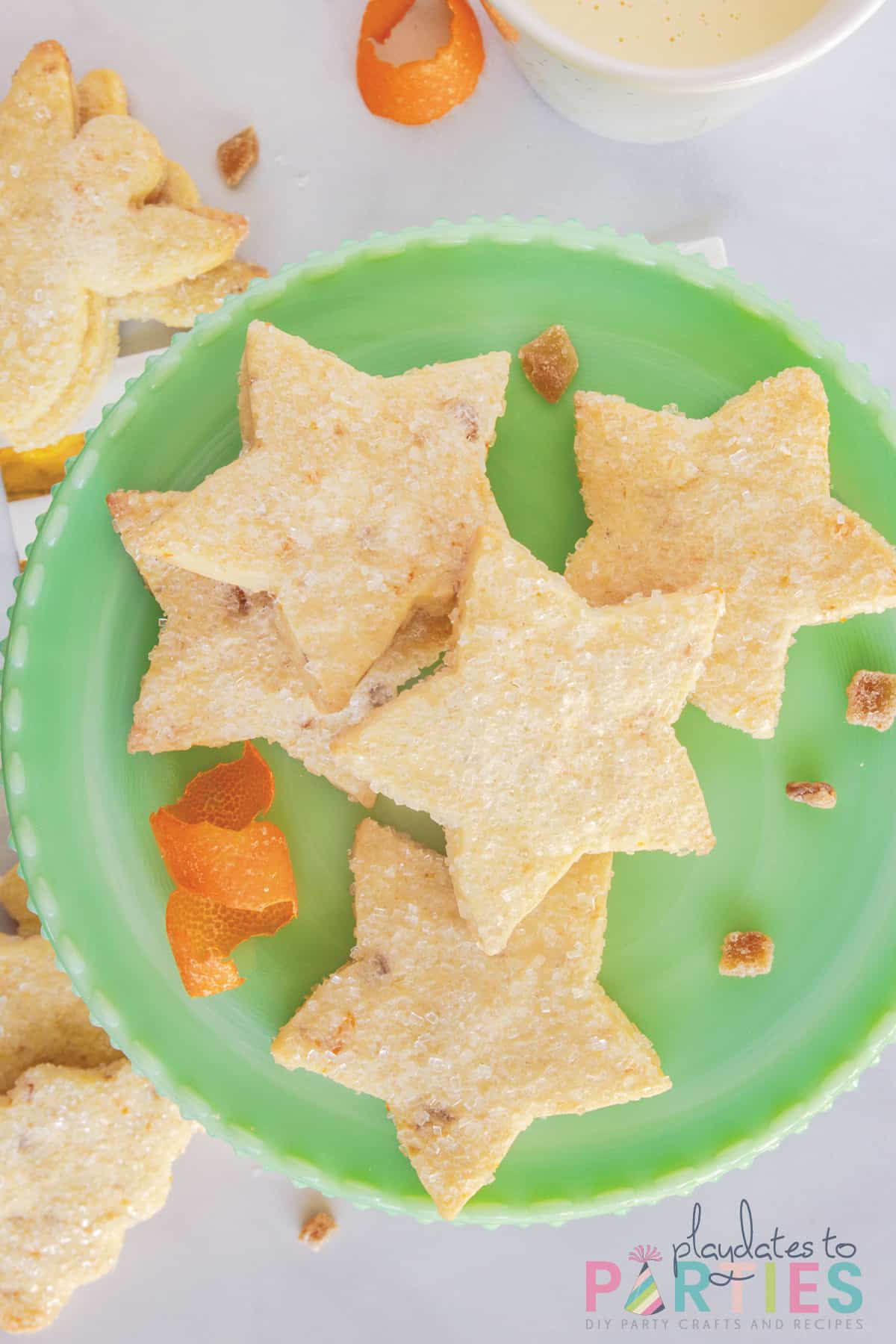 Easy Orange Shortbread Cookies with Ginger