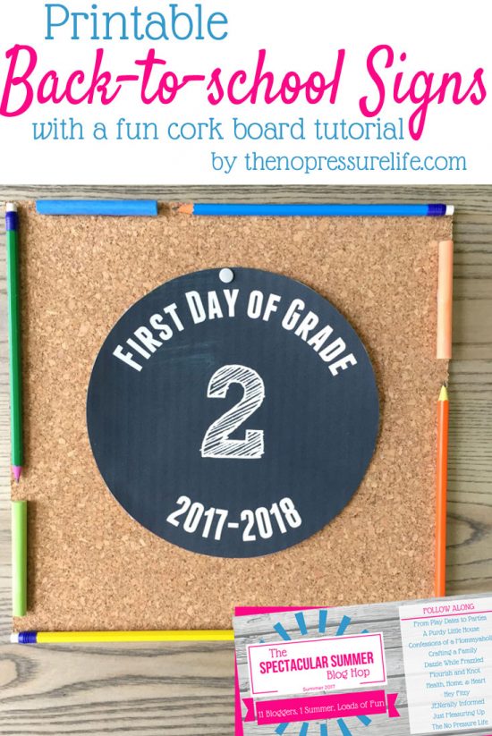 Back-to-School Signs Made Easy with Free Grade Printables