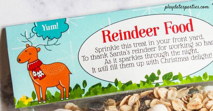 The Cutest Reindeer Food Printable with Poem