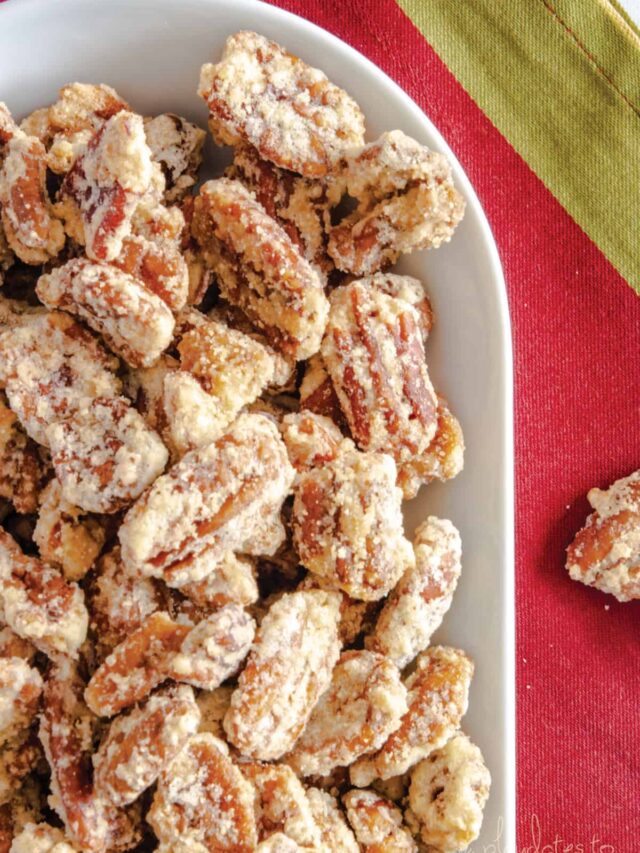 Easy Candied Pecans - Playdates to Parties