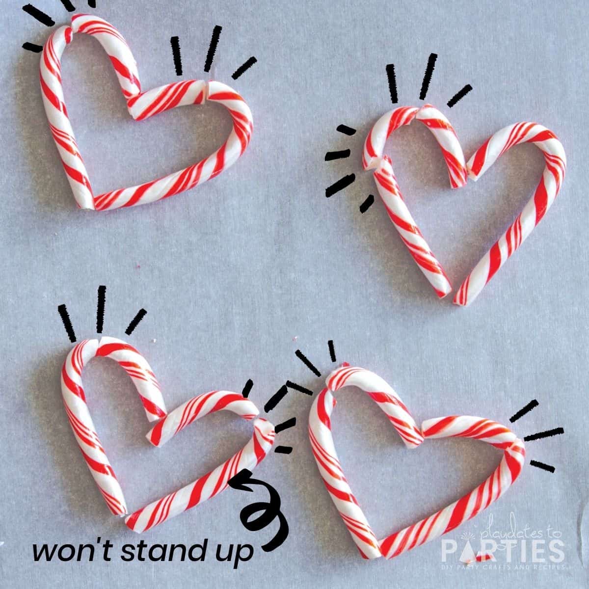 Candy Cane Hearts with Chocolate (step by step tutorial)