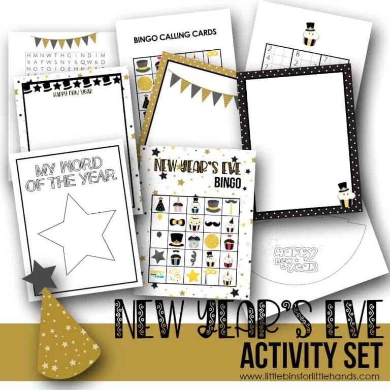 50+ Free New Year's Eve Printables to Ring in 2021