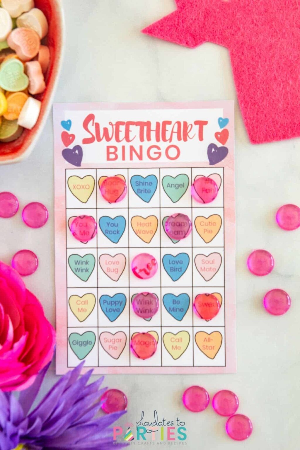 Sweetheart Valentines Day Bingo (40 Unique Cards!)
