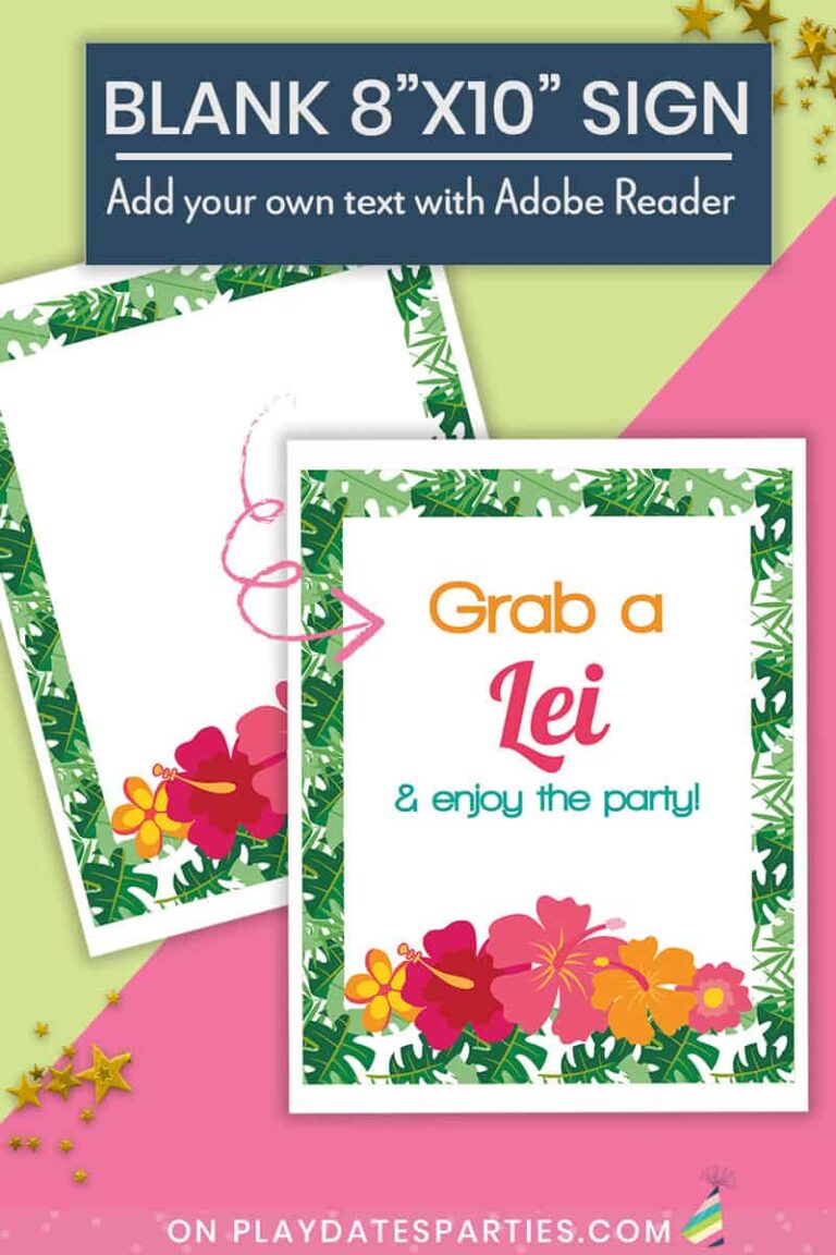 Free Luau Party Printables