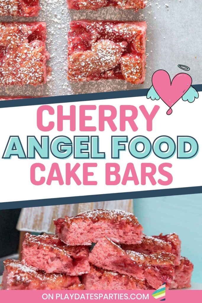 Easy Coconut Cherry Angel Food Cake Bars
