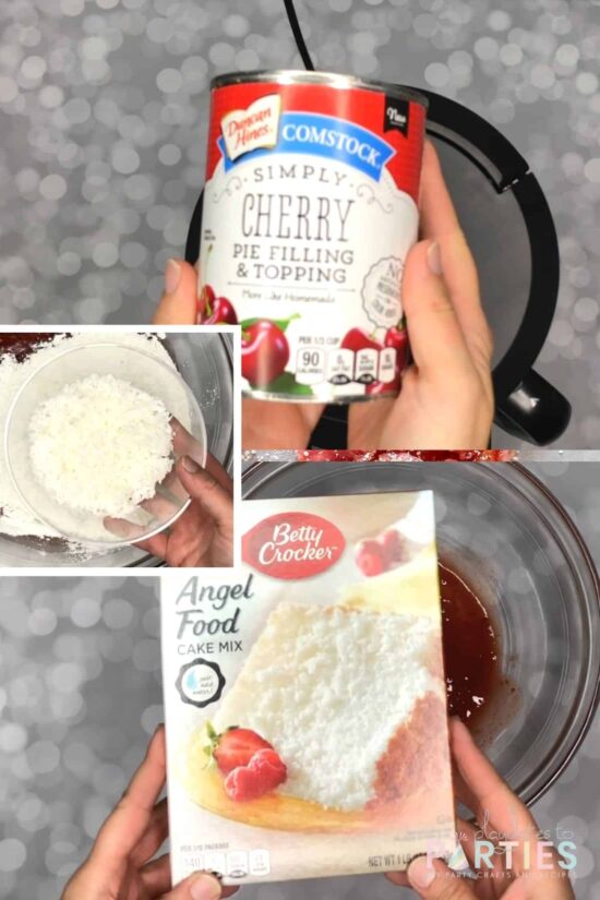 Easy Coconut Cherry Angel Food Cake Bars