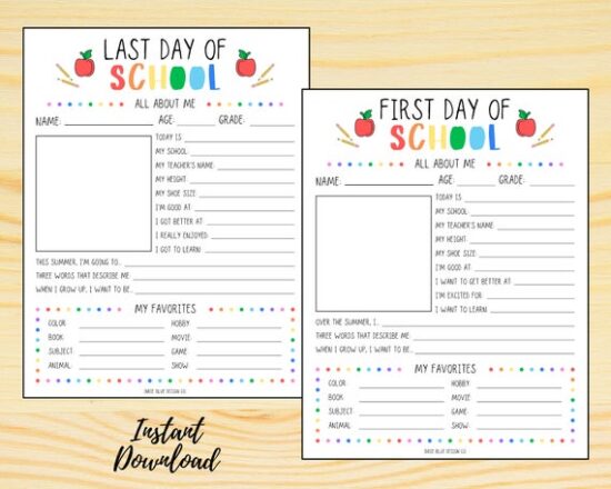 First Day of School Printables: 11 Ways to Start The School Year Off Right