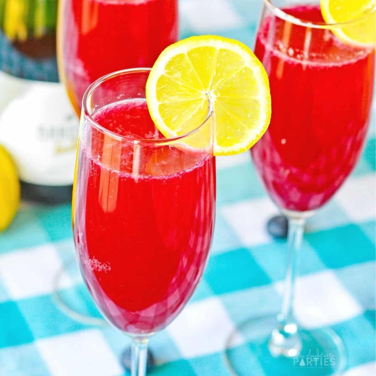 Blueberry Lemonade Mimosas