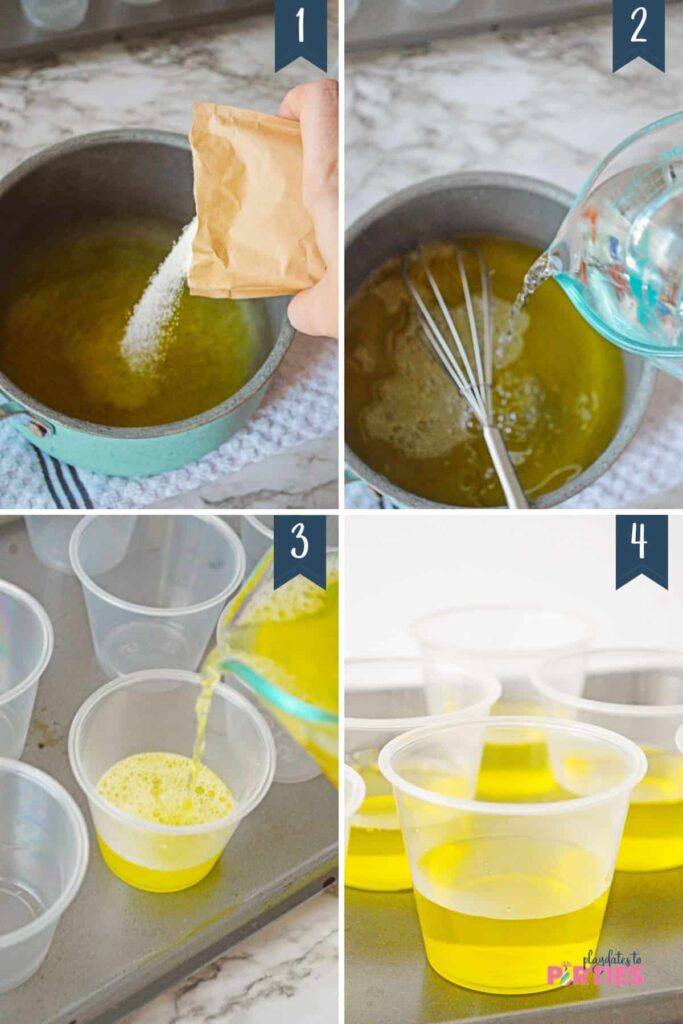 Candy Corn Jello Cups