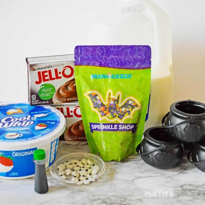 Witch Cauldron Pudding Cups