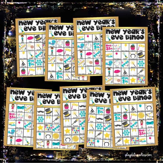 New Year's Eve Bingo Cards (Free Printable)