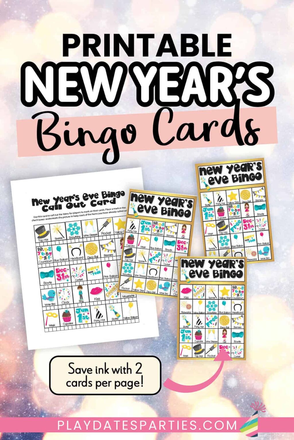 New Year's Eve Bingo Cards (Free Printable)