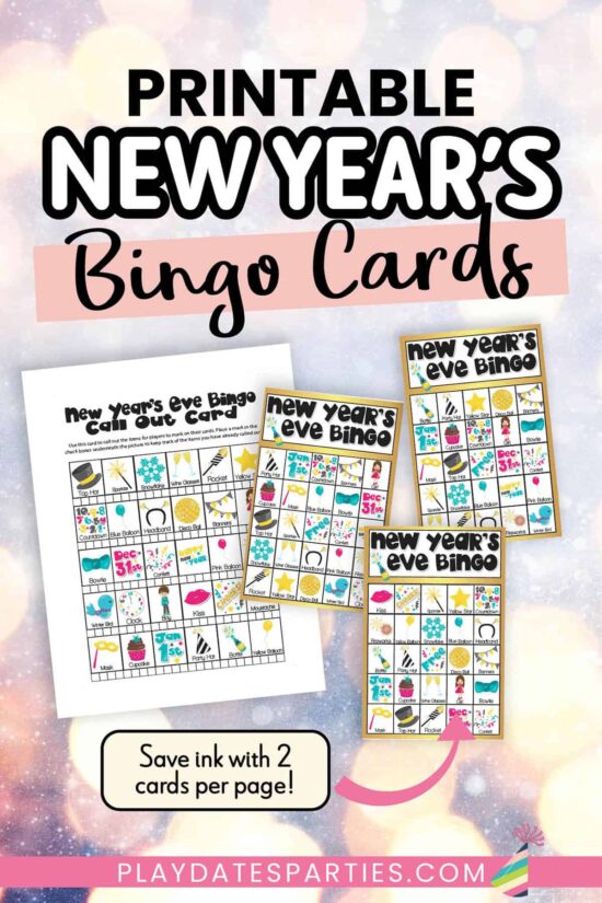New Year's Eve Bingo Cards (Free Printable)