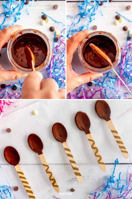 How to Make Chocolate Dipped Spoons