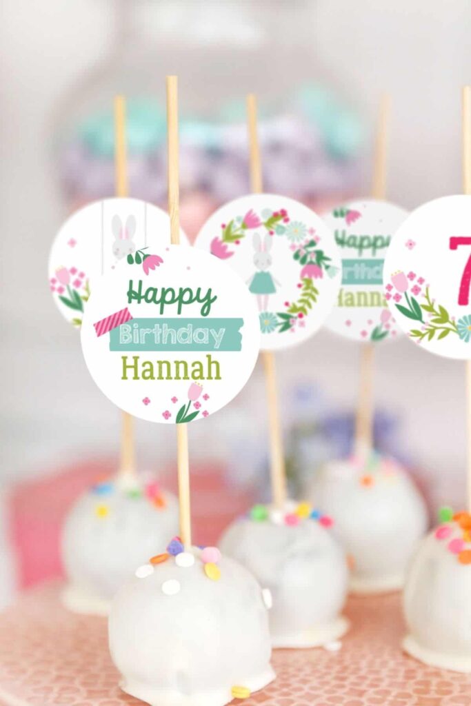 Adorable Pastel Bunny Themed Birthday Party