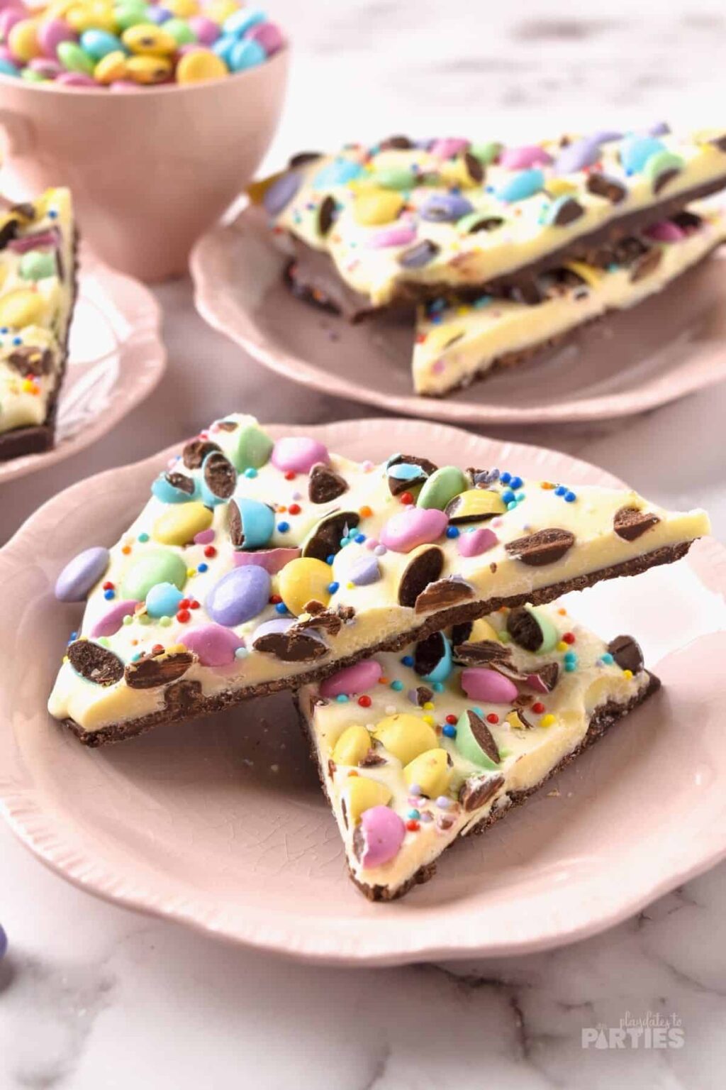 Easter Bark with M&Ms and Sprinkles