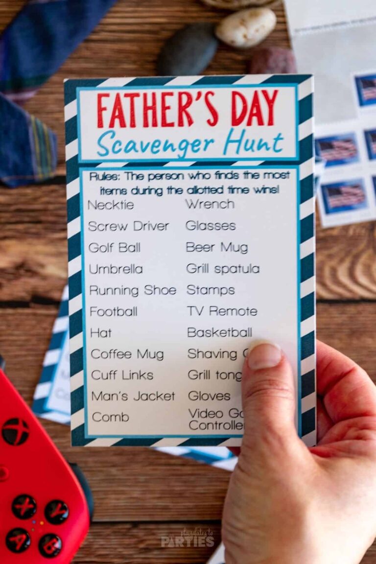 Free Printable Father's Day Scavenger Hunt