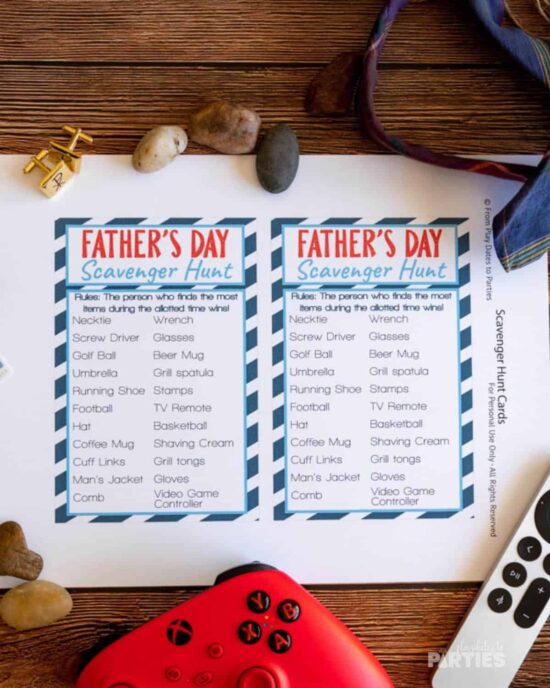 Free Printable Father's Day Scavenger Hunt