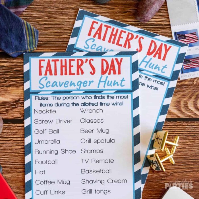 Free Printable Father's Day Scavenger Hunt