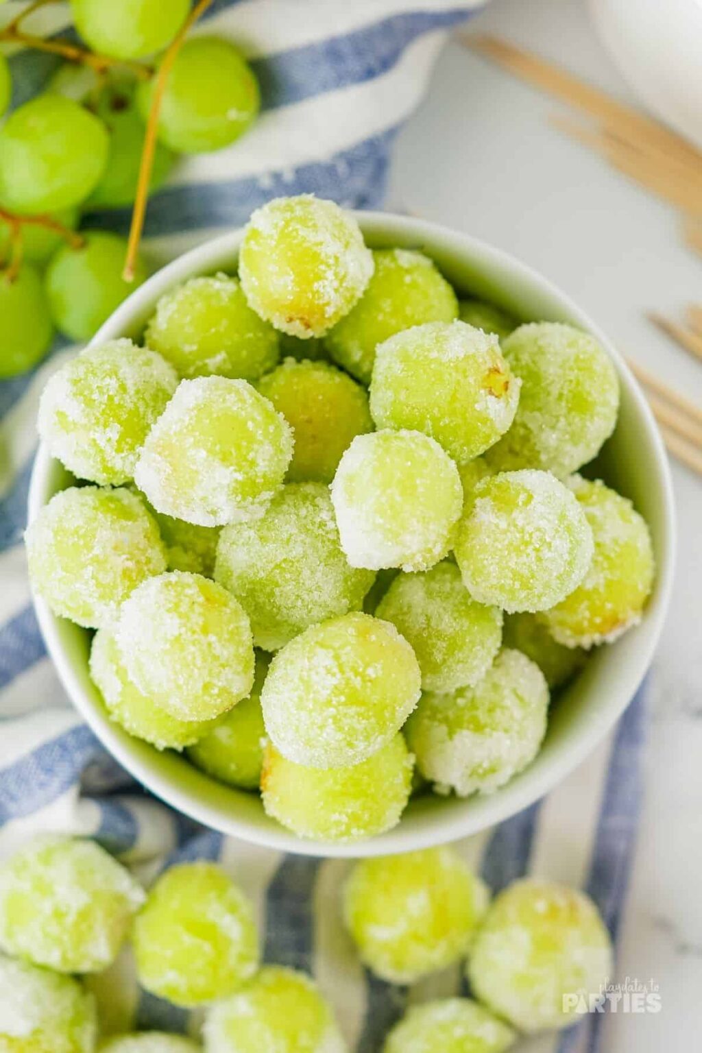 Sugared Champagne Grapes