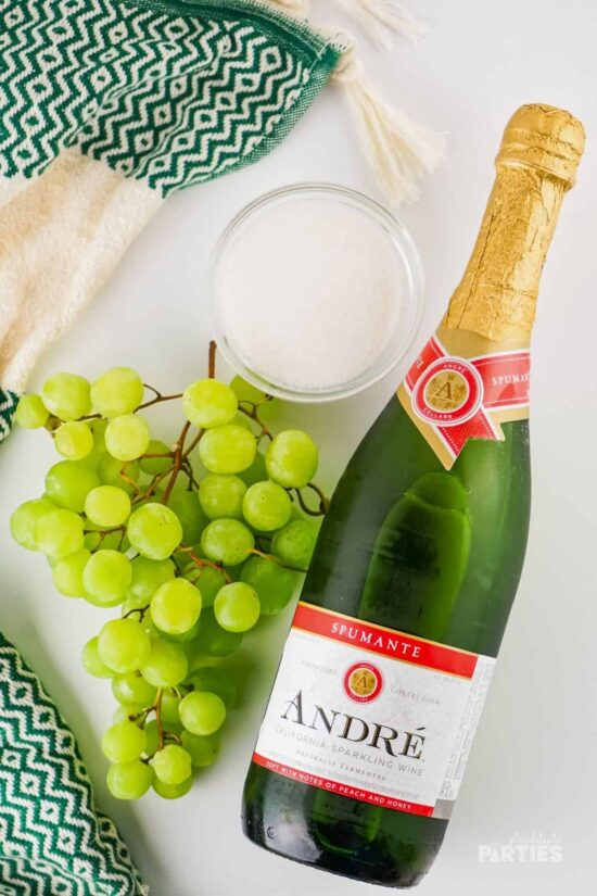 Sugared Champagne Grapes