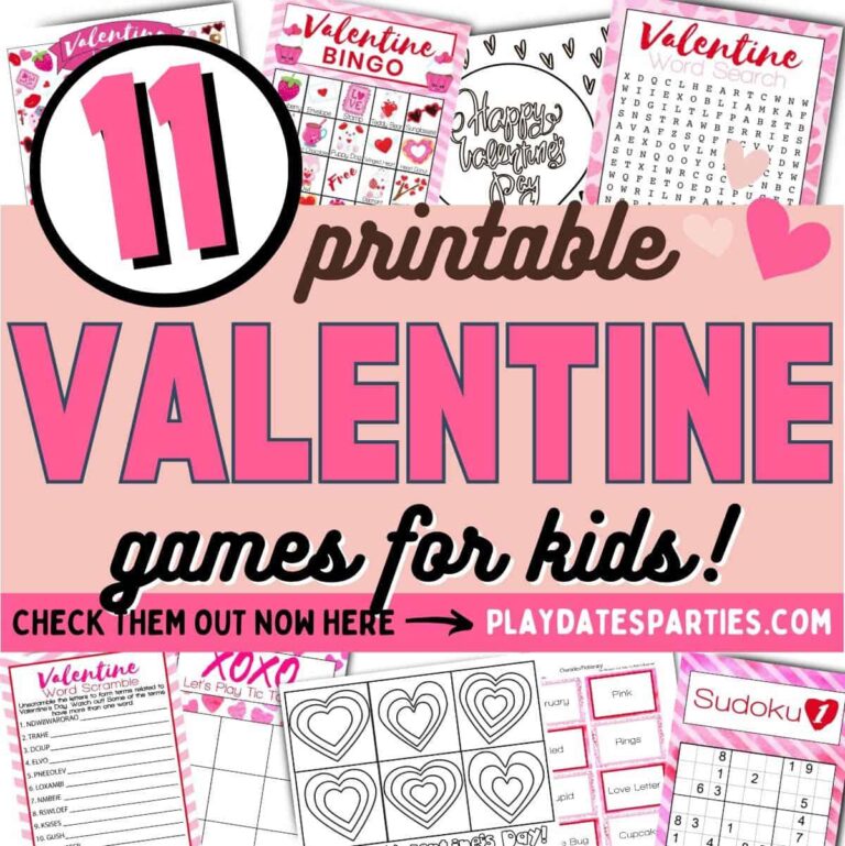 Printable Valentine's Day Games and Activities