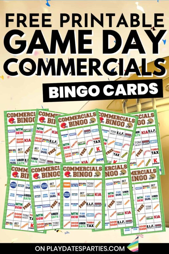 Free Printable Football Commercials Bingo (Updated for 2025!)