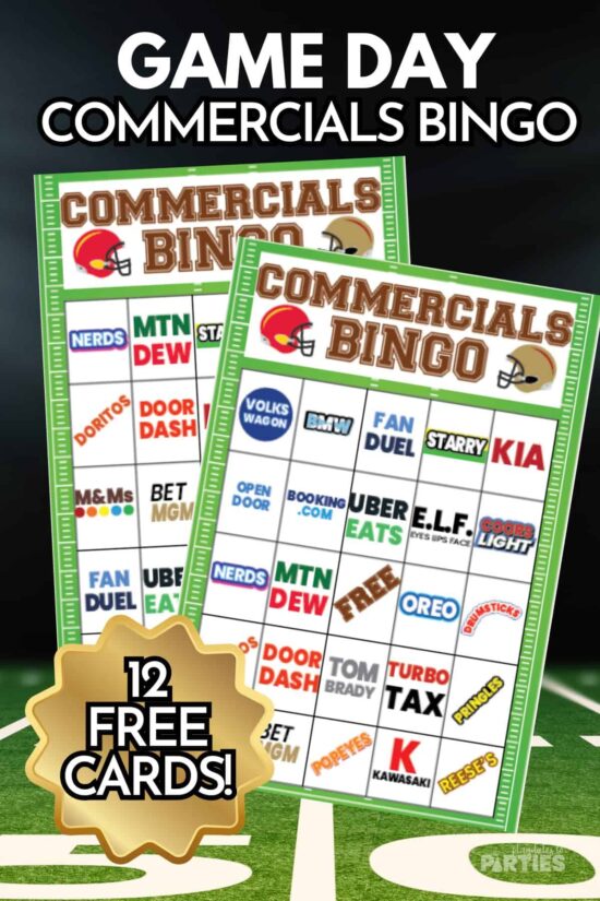 Free Printable Football Commercials Bingo (Updated for 2025!)