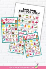 Free Printable Luau Bingo Cards
