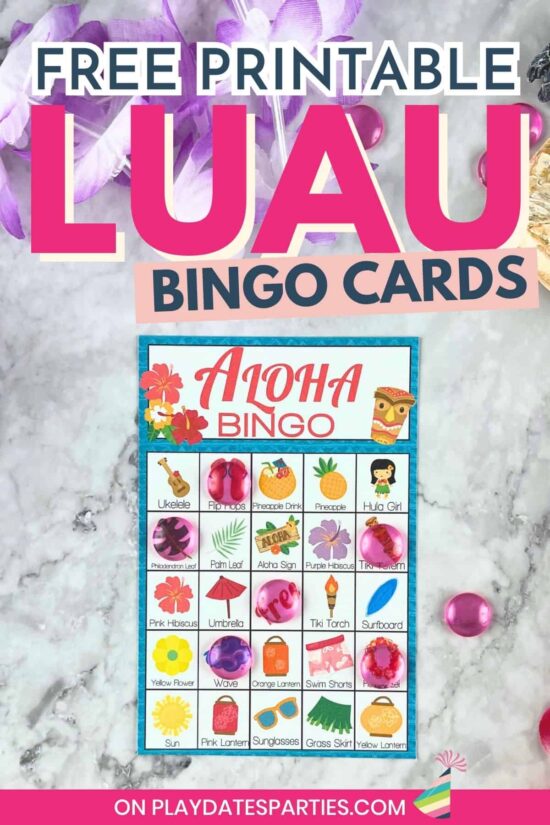 Free Printable Luau Bingo Cards
