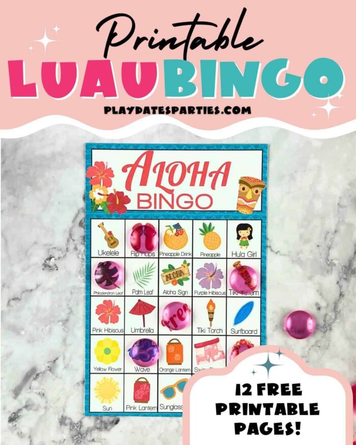 Free Printable Luau Bingo Cards