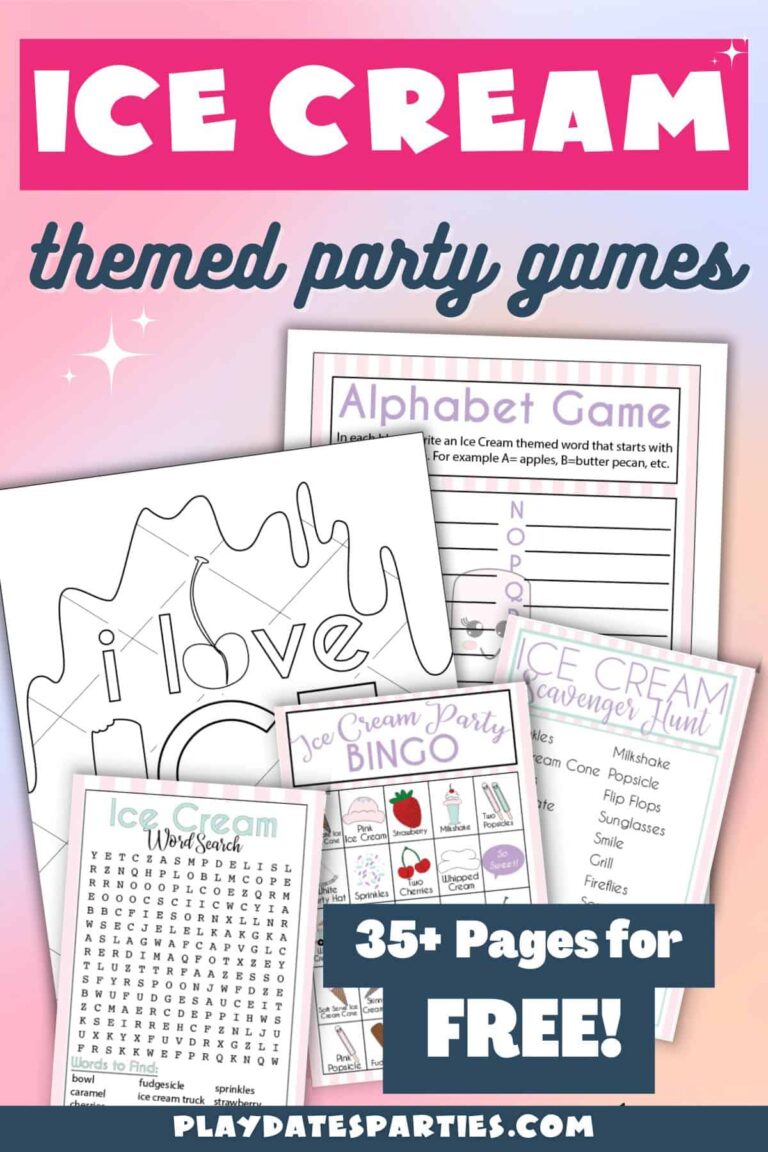 Free Printable Ice Cream Party Games