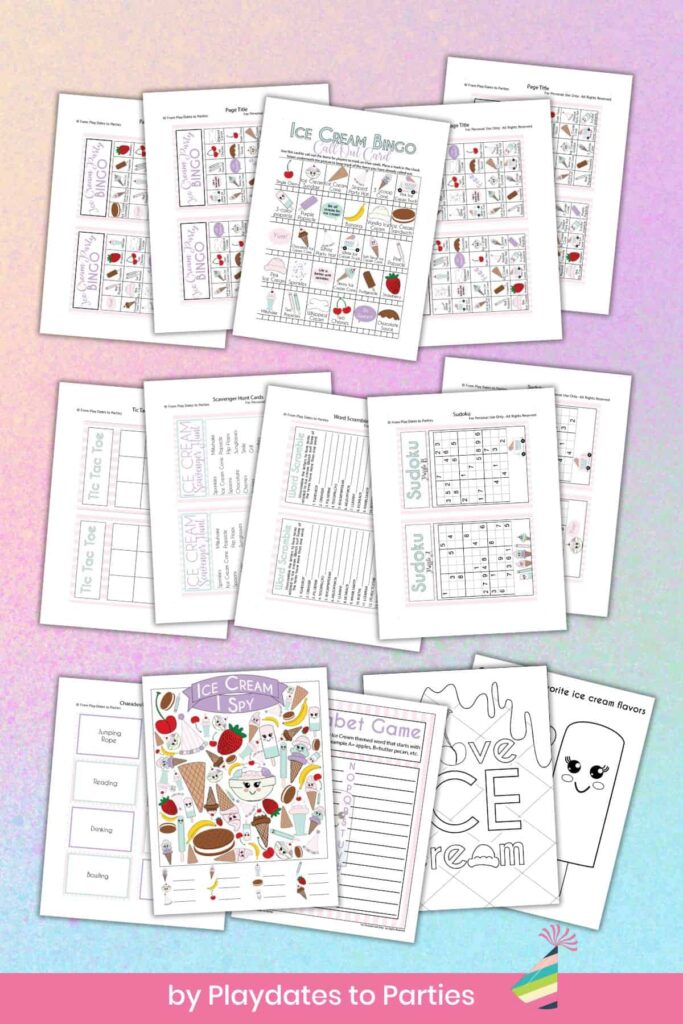 Free Printable Ice Cream Party Games