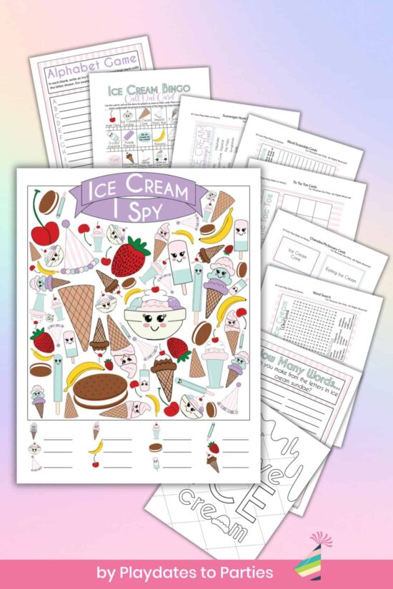 Free Printable Ice Cream Party Games