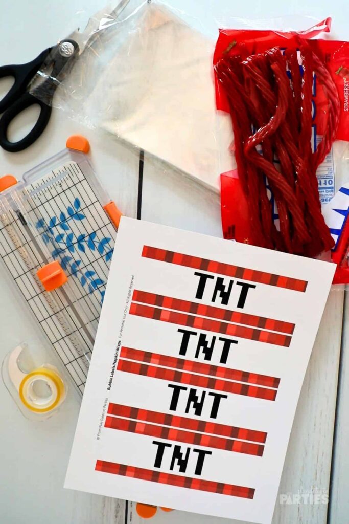 Minecraft TNT Party Treats (Free Printable)