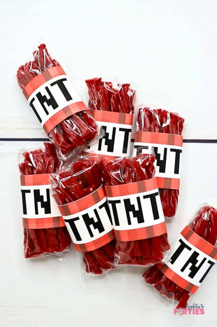 Minecraft TNT Party Treats (Free Printable)