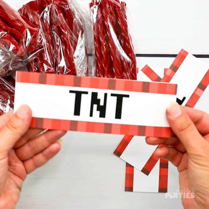 Minecraft TNT Party Treats (Free Printable)