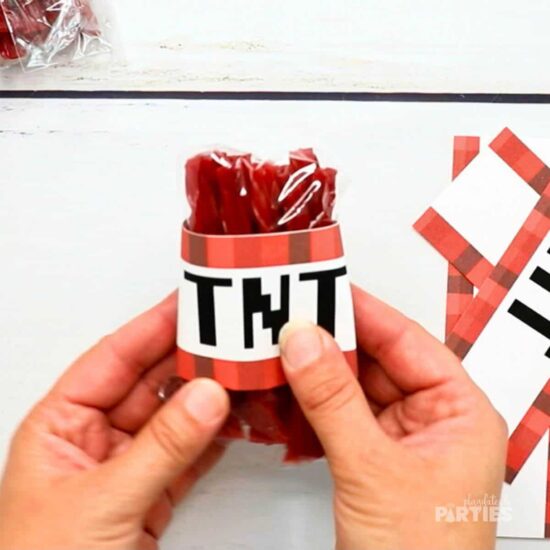 Minecraft TNT Party Treats (Free Printable)