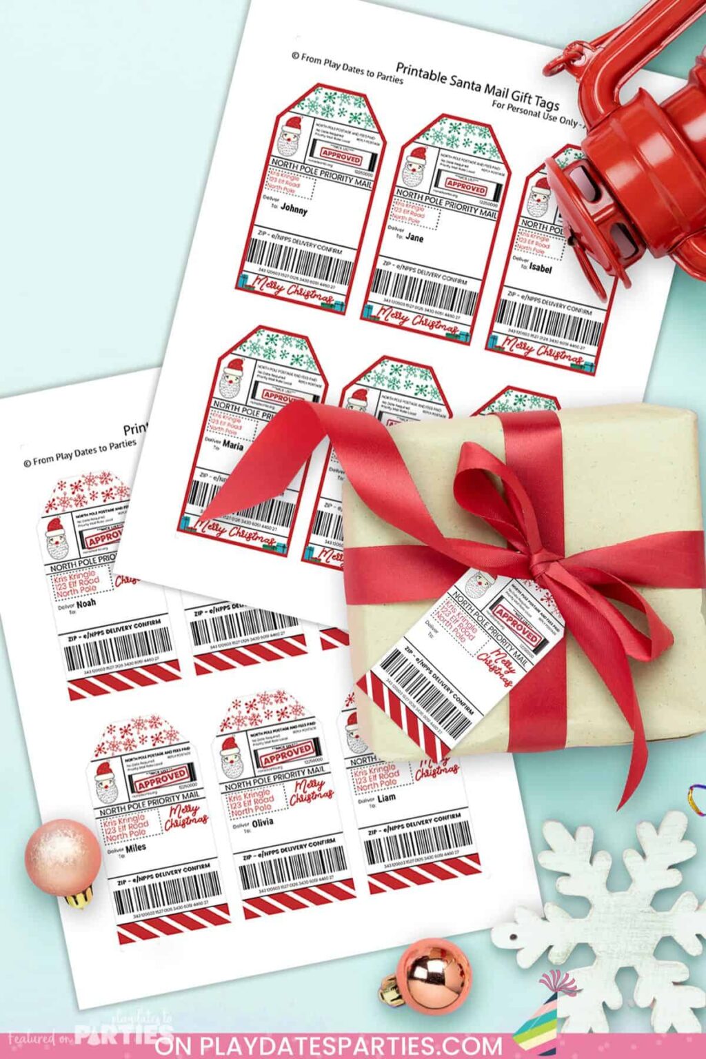 Free Printable North Pole Gift Tags