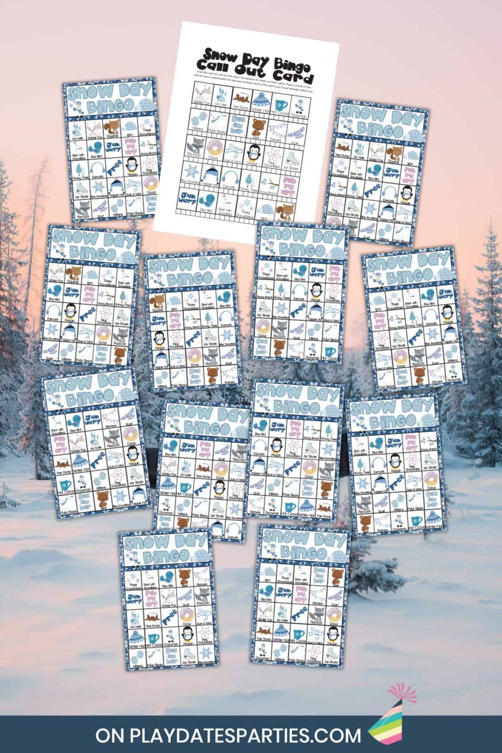 Free Printable Snow Day Bingo Cards