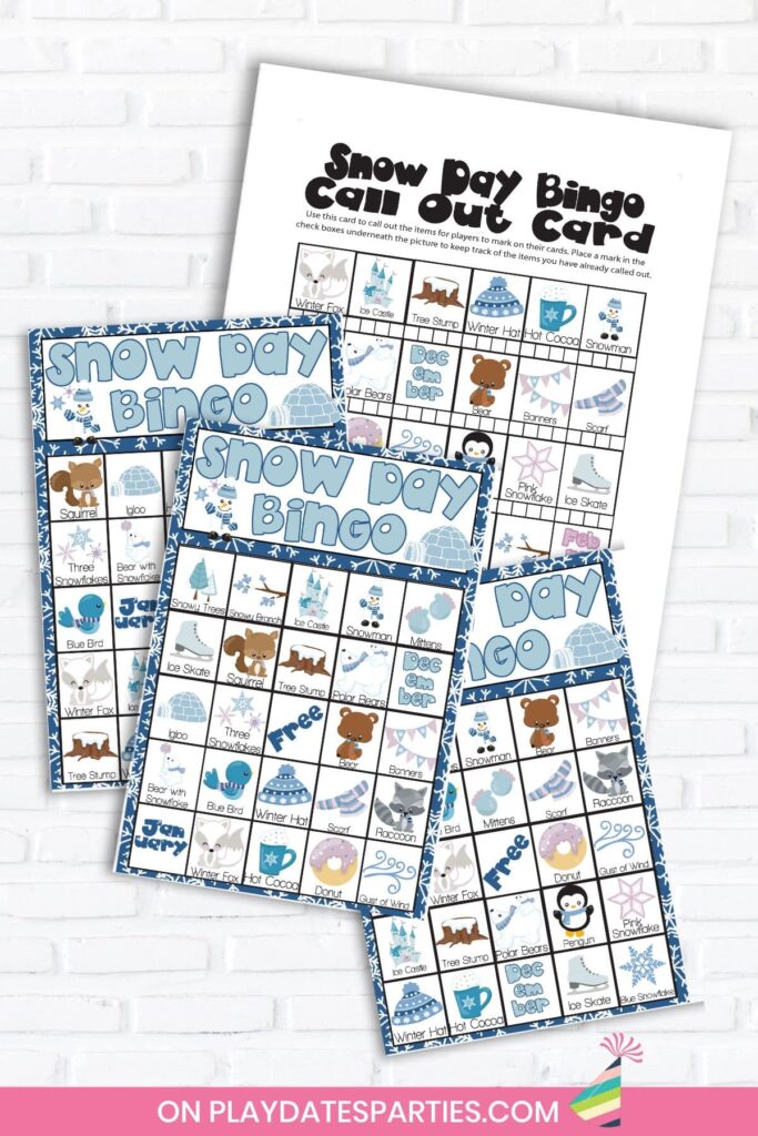 Free Printable Snow Day Bingo Cards