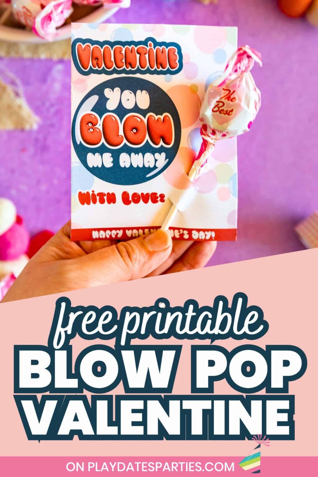 Blow Pop Valentine Cards (Free Printable)
