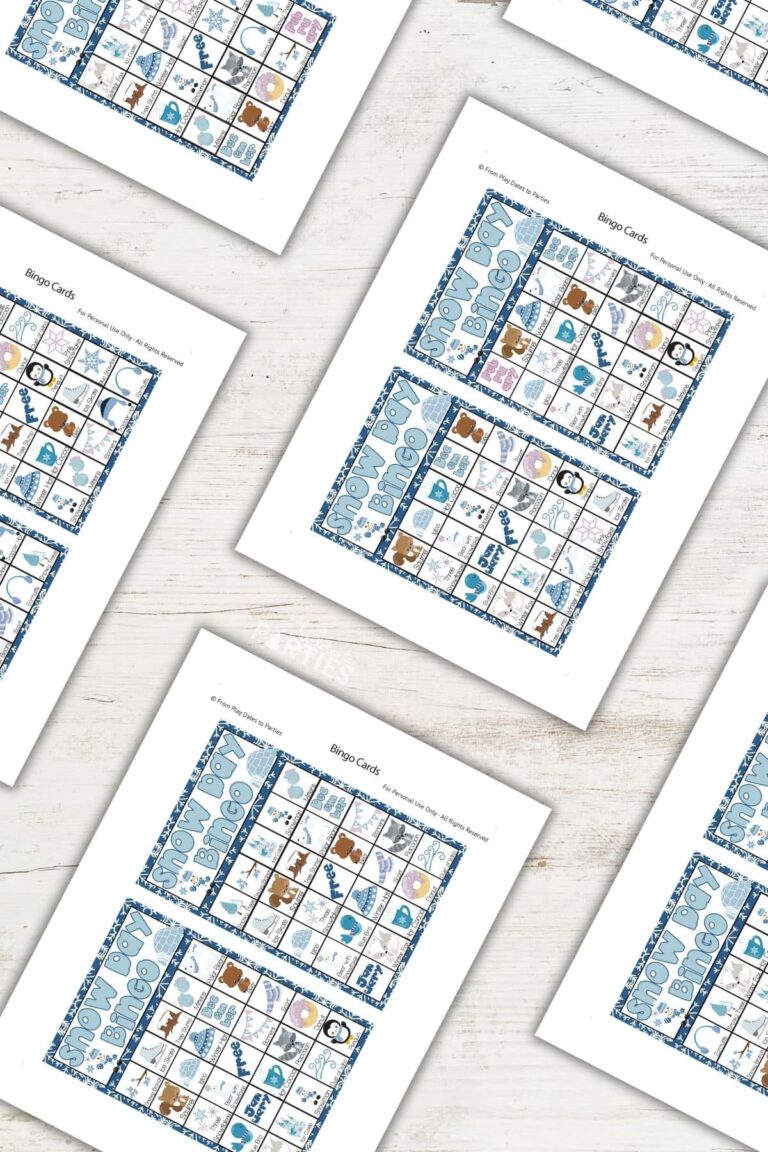 Free Printable Snow Day Bingo Cards