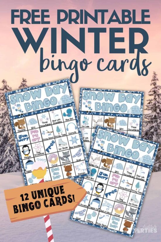 Free Printable Snow Day Bingo Cards