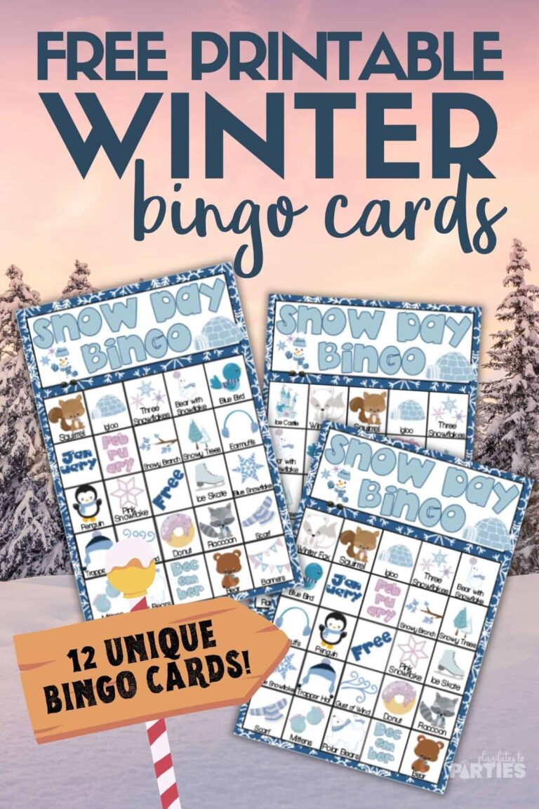 Free Printable Snow Day Bingo Cards