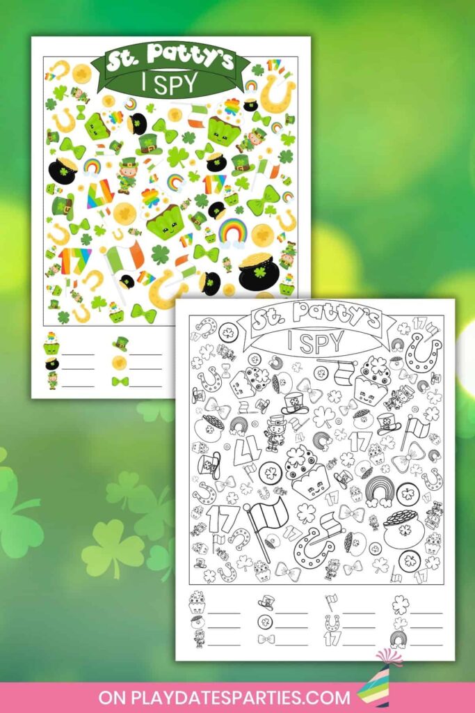 Free Printable St. Patrick's Day I Spy