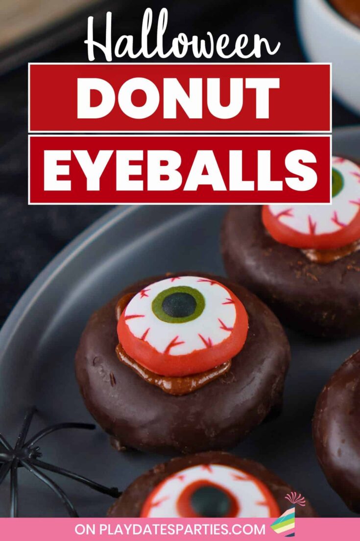Mini Donut Eyeballs for Halloween